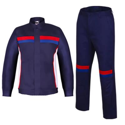 China Custom Logo Two Piece Workwear Set for Men Cotton Polyester Summer Work Overall for sale