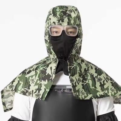 China Dust Proof Safety Face Shield with Shawl Cap Hood Anti Fog Seal 17.5x9x3cm Polyester for sale