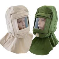 China Canvas Sanding Dust Cap Protective Face Shield 35x25x17cm Industrial Safety Hood for sale