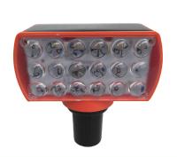 China Solar Traffic Warning Light 18 LED Red Blue IP65 Waterproof 1000m Visual Distance for sale