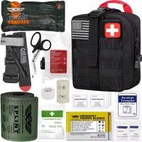 China Wholesale Tactical First Aid Kit Molle Utility Bag Pouch 8x6x5 Inch Nylon Medical Supplies Outdoor Camping for sale