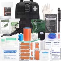 China 74 Piece Tactical Molle IFAK Trauma First Aid Kit Pouch Rip Away Refill 8x6x5 Inches for sale