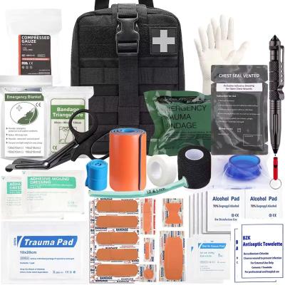 China 74 Piece Tactical Molle IFAK Trauma First Aid Kit Pouch Rip Away Refill 8x6x5 Inches for sale