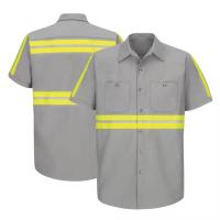 China Summer Enhanced Visibility Industrial Workwear Shirt 80% Polyester 20% Cotton Sizes XS-5XL for sale