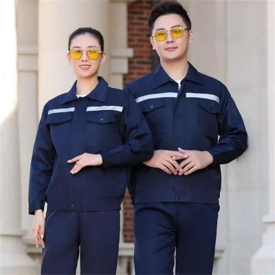 China Custom Logo Work Coverall Uniform Cotton Breathable Quick Dry S-4XL CE Certified Industrial Work Wear for sale