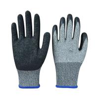 China Polyester Cut Resistant Safety Gloves 13 Gauge CE Certified Anti Slip Coated Work Gloves for sale