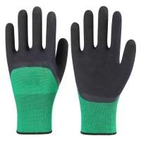 China Nitrile Coated Nylon Polyester Safety Gloves EN388 4131 Cut Resistant Work Gloves S M L XL for sale
