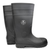 China CE S5 PVC Safety Steel Toe Rain Boots 1.0-1.65kg Unisex Black for Outdoor Work for sale