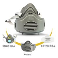China Reusable Half Face Chemical Protective Mask with 95% Filter Rate Silicone Dust Mask for sale