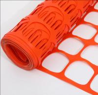 China Orange 45mm Heavy Duty Plastic Safety Mesh Fence 30.5m x 1.22m UV Resistant for sale