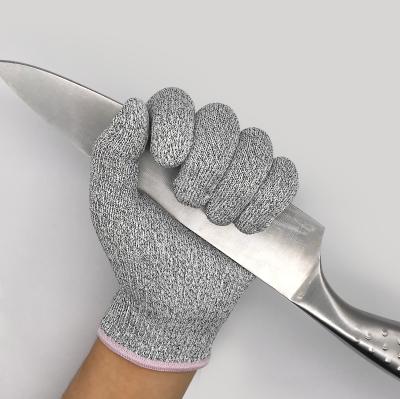 China HPPE PU Coated Cut Resistant Safety Work Gloves Level 5 for Construction Size 7-11 for sale