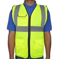 China PPE Safety Wear Class 2 Protection Level High Visibility Fabric 30g 60g Unisex S to XXL for Transportation Workers for sale