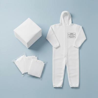China Disposable PPE Gowns Class 1 AS NZS Compliant Fluid Resistant Protective Coveralls 30g-60g Unisex for sale