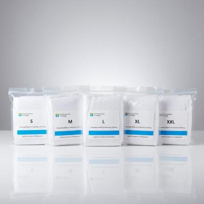 China Disposable Medical Protective Clothing Front Back Coverage S to XXL Class 1 3 Protection for sale