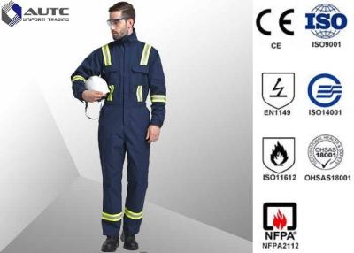 China L Navy blue 100% FR Cotton Flame Retardant Work Clothes FR Coverall for sale