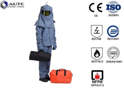 China 40cal Arc Flash Protective Jacket Pants Hood Set Inherently FR Fabric S-3XL for sale