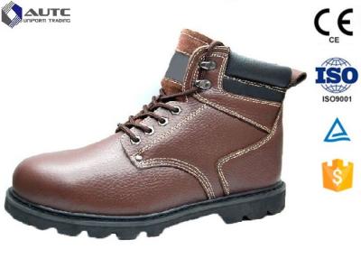China Steel Toe Safety Shoes S2 Grade 43 Size High Ankle Leather Slip Resistant Comfortable PPE Footwear for sale