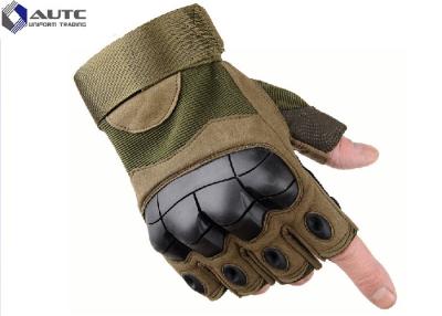 China Tactical Fingerless Protective Gloves with Hardened Knuckle & Palm Reinforcement for Law Enforcement & Military Use for sale