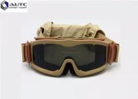 China Spherical Military Style Ballistic Shooting Glasses with Elastic Headband Strap 100% UV400 for sale