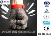 China Stainless Steel PPE Safety Gloves , Protective Cutting Gloves Mesh Convenient Cleaning for sale