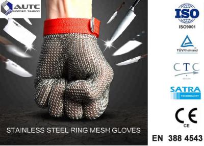 China Stainless Steel PPE Safety Gloves , Protective Cutting Gloves Mesh Convenient Cleaning for sale