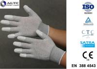 China Customized Heavy Duty Work Gloves Polyurethane Coated ESD Safety Gloves Size M 20.5cm for sale