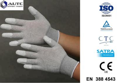 China Customized Heavy Duty Work Gloves Polyurethane Coated ESD Safety Gloves Size M 20.5cm for sale