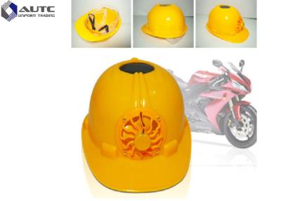 China ABS Safety Helmet with Solar Fan Rechargeable LED Light 51-61cm CE ANSI for sale