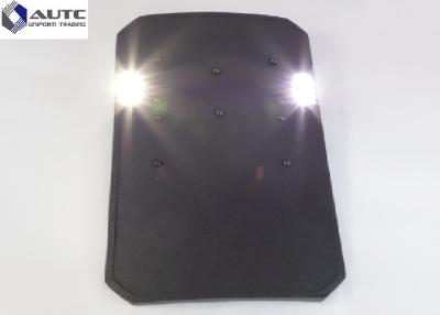 China NIJ Level 5 Handheld Tactical Ballistic Shield with LED Lighting - 102×47×49cm Size, 35kg Weight for sale