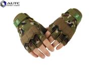 China Fingerless Tactical Shooting Gloves Microfiber Wear Resisting Reinforced Palm Sizes XS to XL for sale