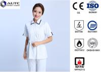 China Cotton Disposable Medical Scrub Suit with Elastic Cuffs - Sizes S-5XL, 25-70 G/M² Weight Options for sale