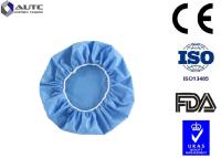 China Clear Round Surgical Scrub Caps 60x14cm Blue Non-Woven Disposable for Medical Food Industry for sale