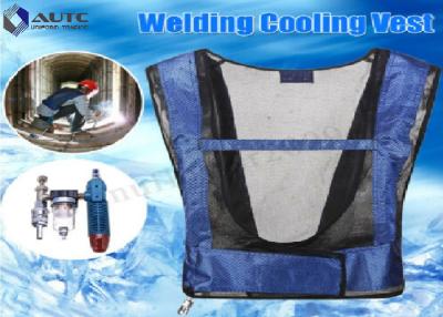 China EN20471 Nylon Air Cooled Welding Cooling Vest 39cm with Vortex Tube 4-8bar for sale