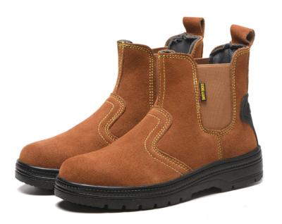 China Electric Welding Leather Steel Toe Safety Shoes Anti Smashing Wear Resistant Waterproof Size 36-47 for sale