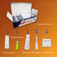 China 25-Pack COVID-19 Antigen Rapid Test Cassettes for Nasopharyngeal and Oropharyngeal Swab Detection for sale