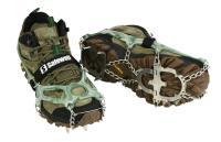 China Stainless Steel Chain Ice Crampons with Silicone Straps - Anti-Slip Hiking Climbing Grippers for Winter Shoes for sale