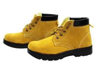 China Electric Welding Shoes Yellow High Temp Resistant Safety Work Boots ASTM F2412 18000V for sale