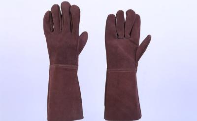 China Full Cowhide Welding Gloves 16 Inch Heat Resistant MIG TIG Heavy Duty Leather Work Gloves for sale