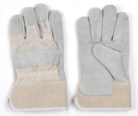 China Cowhide Leather Welding Gloves EN388 EN407 Heat Resistant 350C MIG TIG Short Cuff for sale