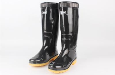 China High-Top PVC Rain Boots with Steel Toe Cap - CE EN 20345:2011 Certified, EU 36-47 Sizes, 1.1 kg/pair for sale