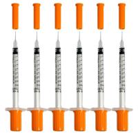 China EO sterilized Orange Disposable Surgery Consumables Insulin 30g Needle Syringe for sale