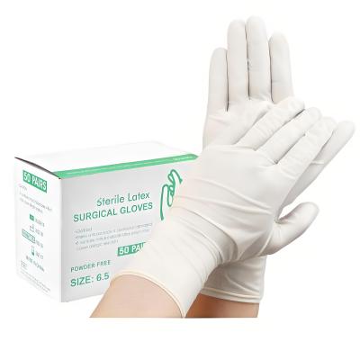 China Disposable Sterile Latex Surgical Gloves Puncture Resistant for Maximum Protection for sale