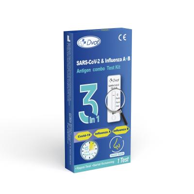 China Respiratory Infection Antigen Combo Test Kit with 98% Accuracy and 8 Mins Test Time Using Colloidal Gold Method for sale