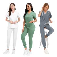 China Medical Scrub Uniform Professional Stretch and Wrinkle-Resistant for Doctors Nurses for sale