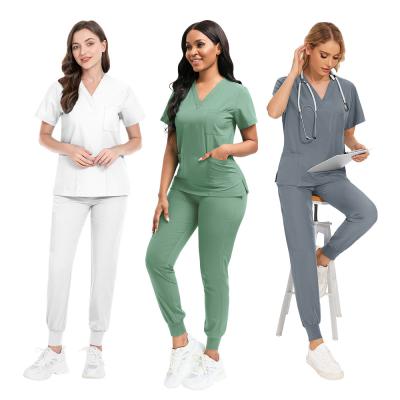 China Medical Scrub Uniform Professional Stretch and Wrinkle-Resistant for Doctors Nurses for sale