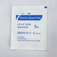 China Sterile Absorbent Gauze Pad 5cm x 5cm 8-Ply Non-Woven for Wound Dressing and First Aid for sale