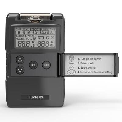 China Channel TENS plus EMS Muscle Stimulator 12 Modes and 8 Levels for Pain Relief for sale