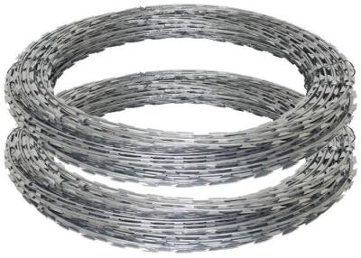 China BTO-22 450mm coil diameter galvanized concertina barbed wirecross razor for sale
