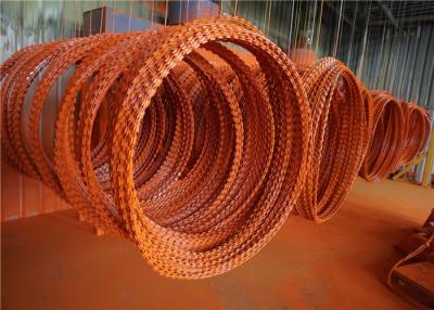 China Concertina Galvanized Airport Fence Coil Mesh CBT-65 Single Razor Barbed Wire for sale