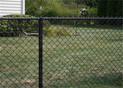China Black color PVC coated galvanized chain link fence used for backyard for sale